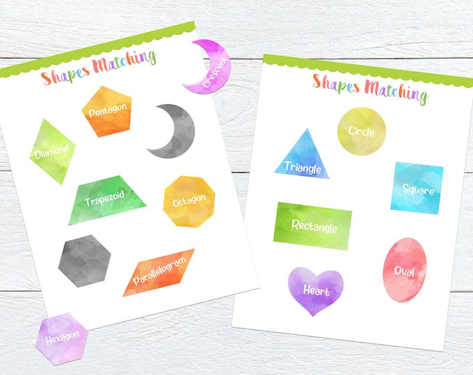 Shapes Busy Book Printable, Preschool Shapes Bundle, Printable Shapes ...