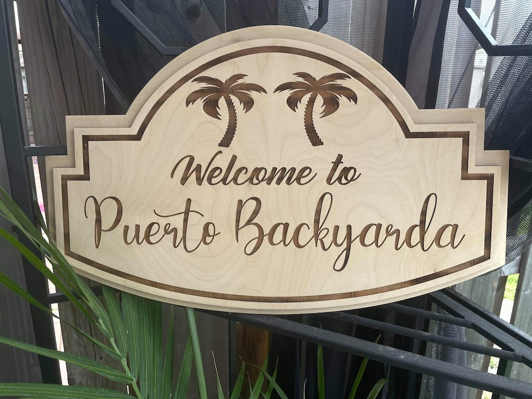 Backyard Sign-funny-3 Layer Version or 2 Layered Engrave Version-sign ...