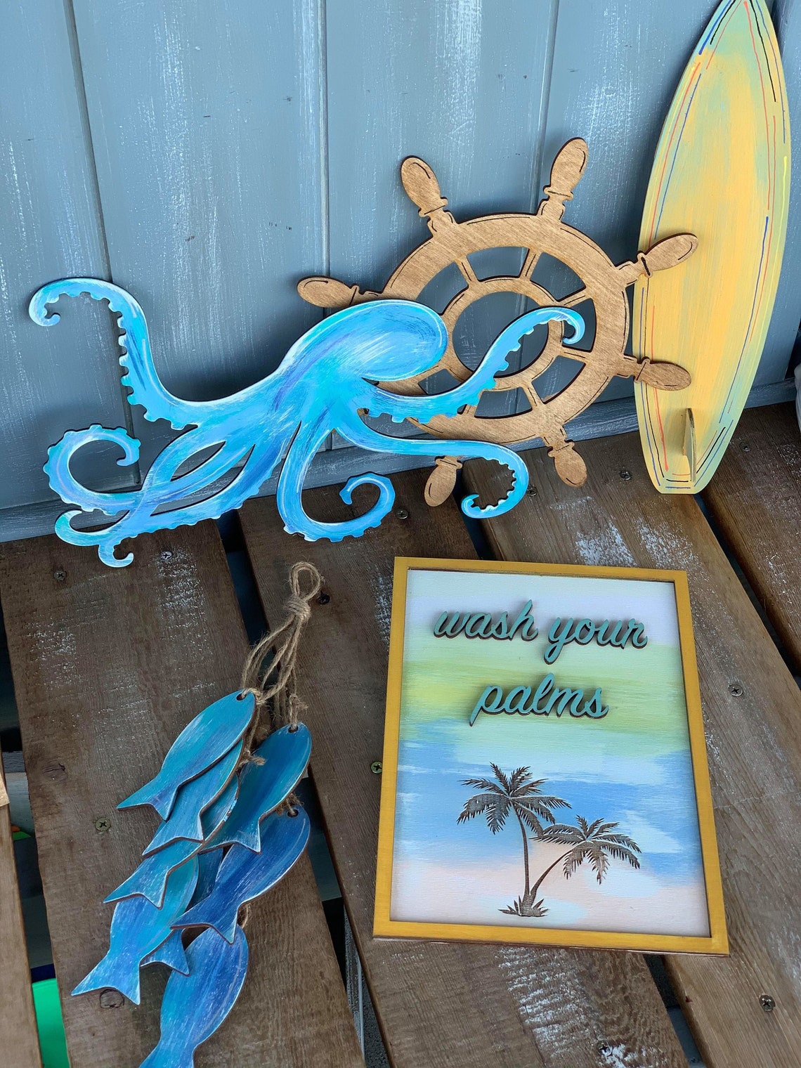 Beach Decor Bundle-set of 5-wall Decor-beachy-digital Download ...