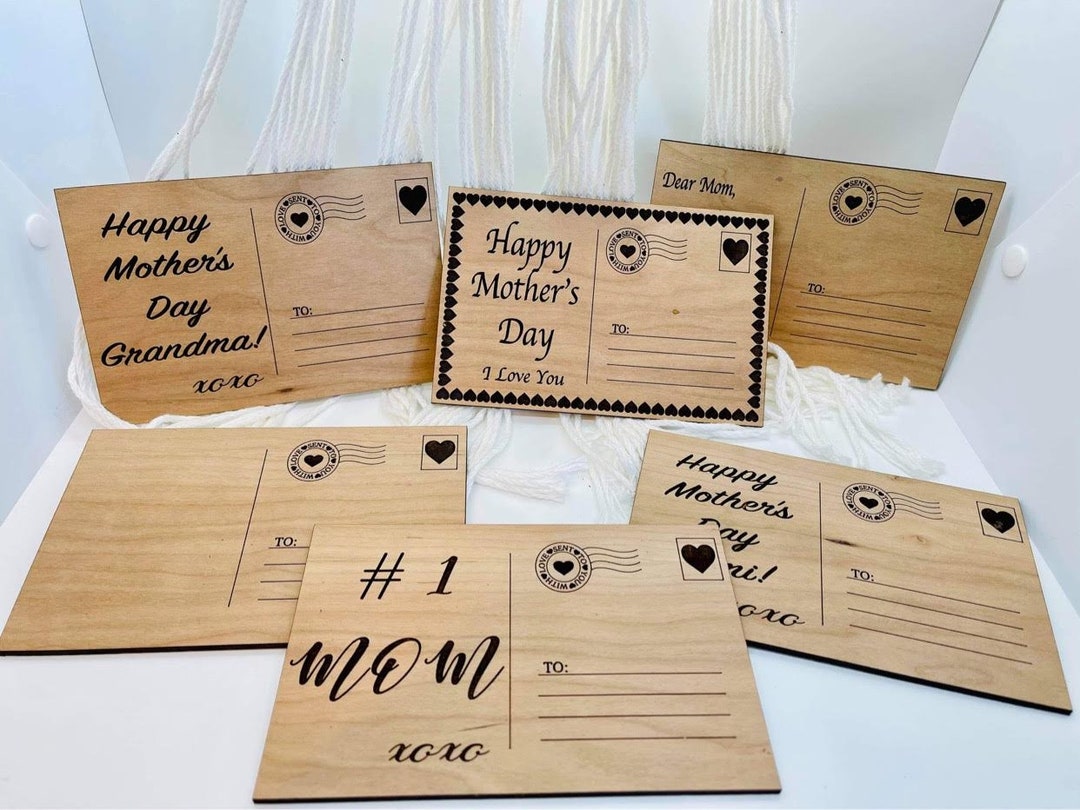 Mother's Day Post Cards-digital Download-glowforge-laser- Svg-set of 7 ...