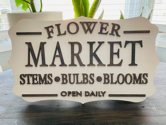 Flower Market-spring-sign-farmhouse-digital | Etsy