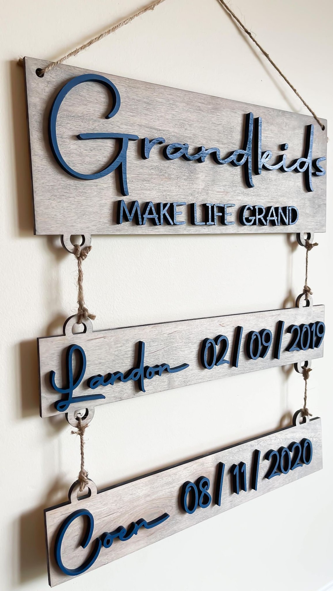 Grandkids Make Life Grand-sign-custom-grandparents Day Gift ...