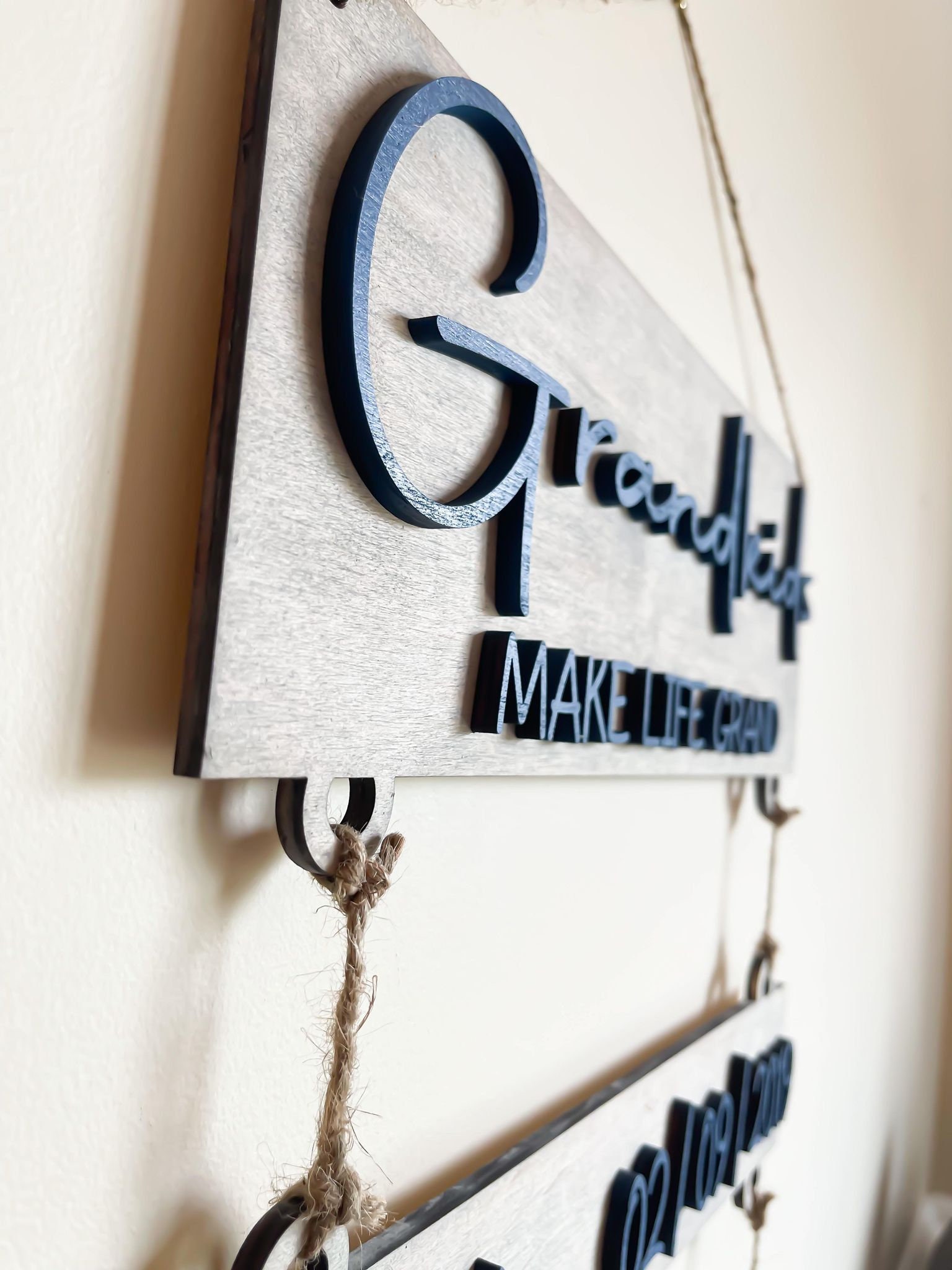 Grandkids Make Life Grand-sign-custom-grandparents Day Gift ...