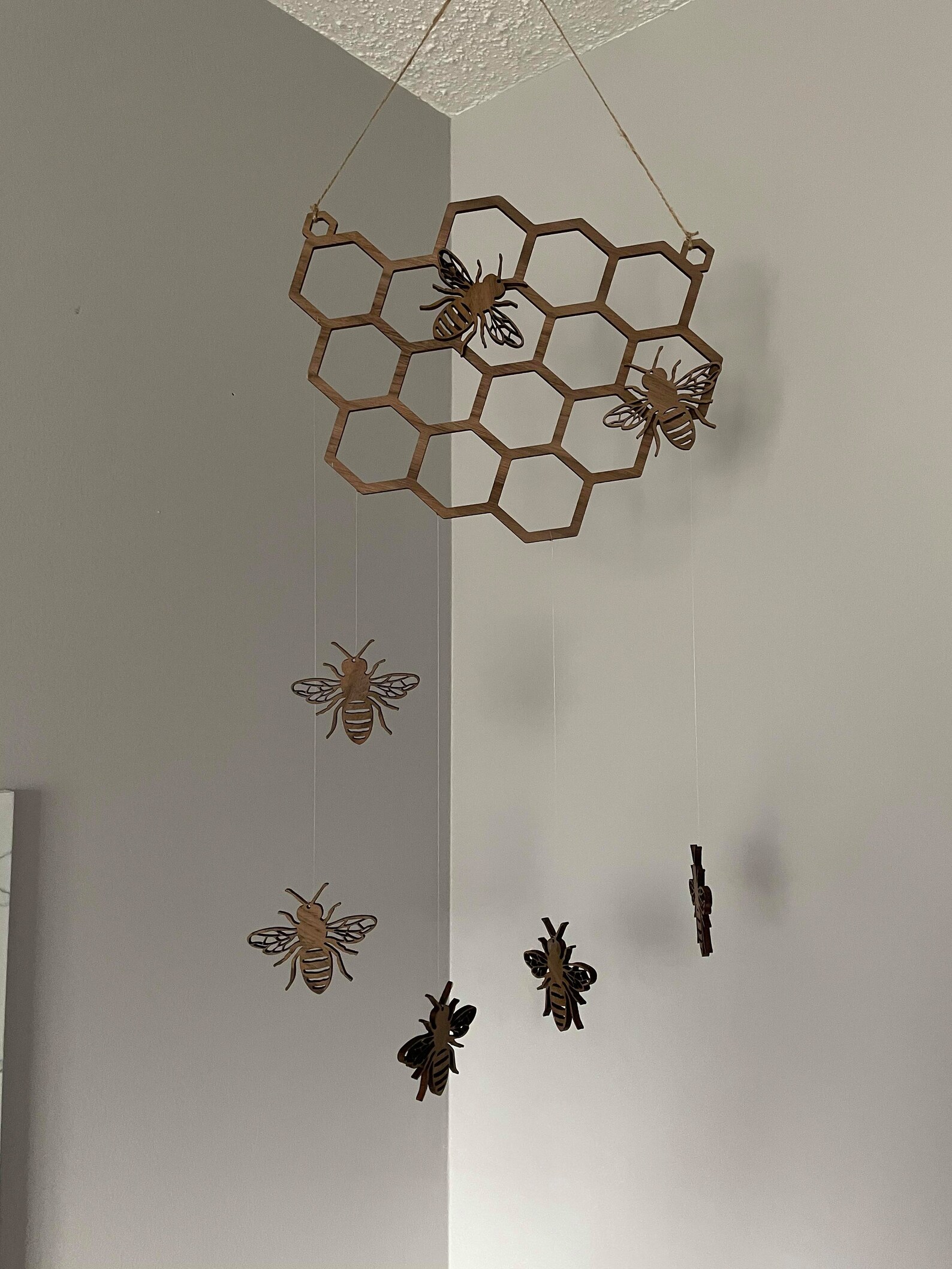 Bee Mobile/wall Piece-bees-honeycomb-cute digital - Etsy