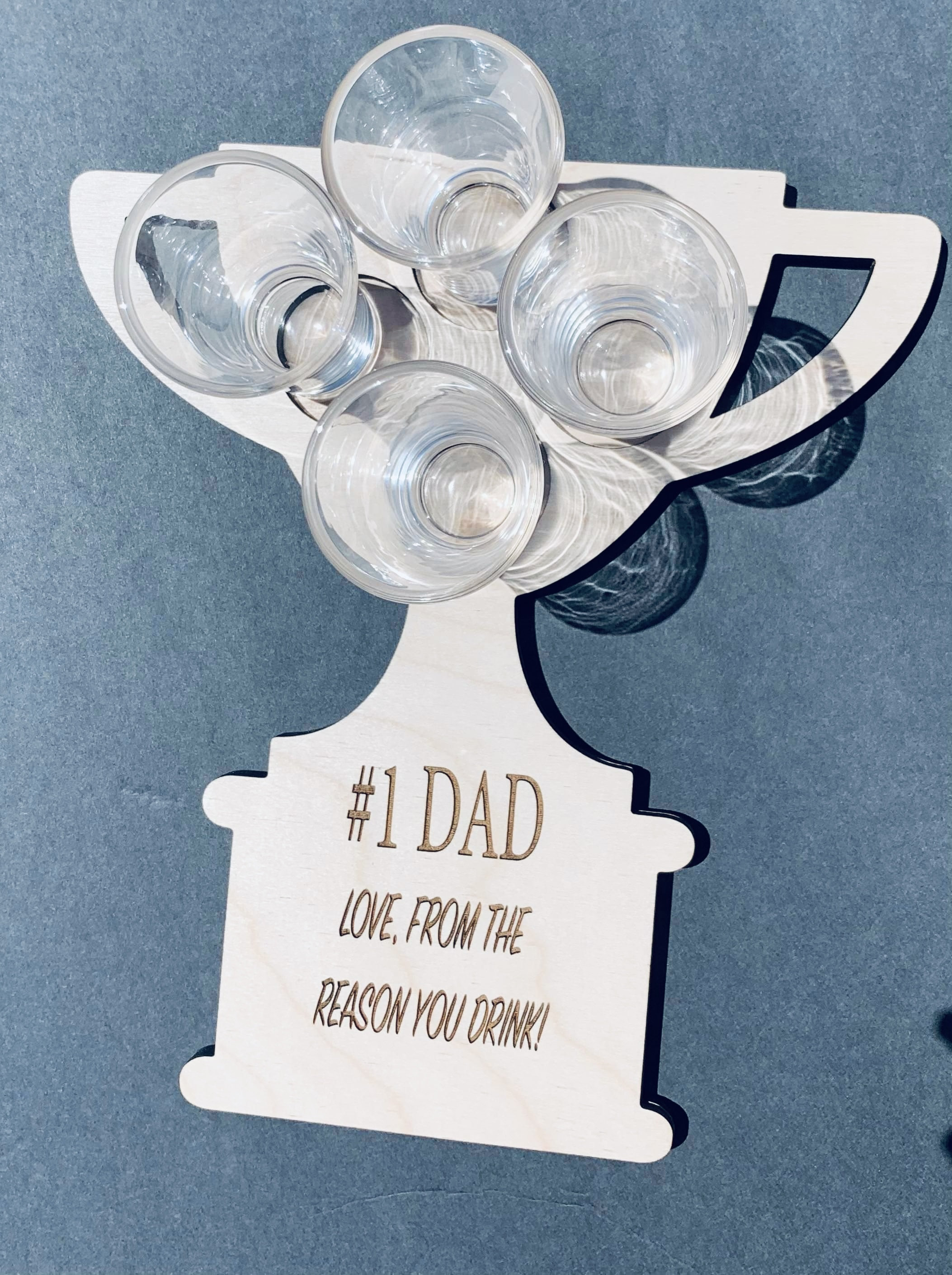 Father's Day Trophy Shot Board-digital - Etsy