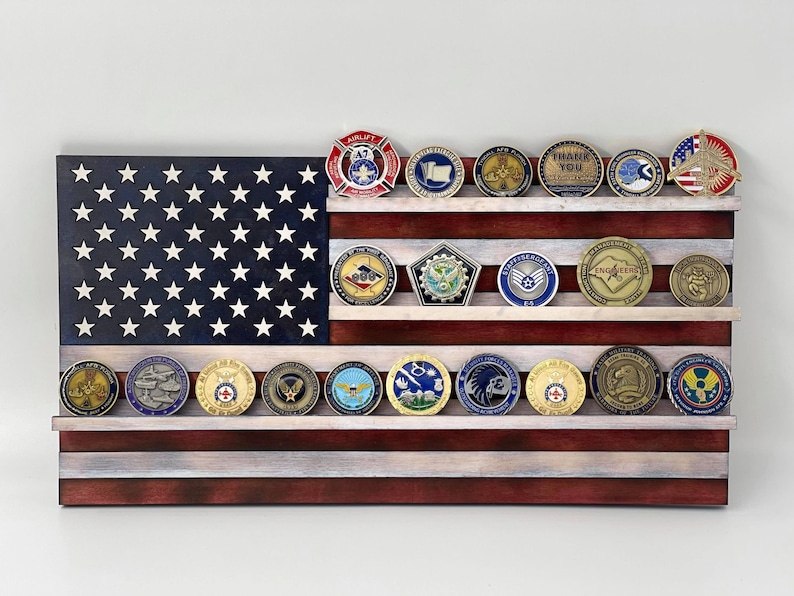 American Flag Coin Holder Large and Small Versions - Etsy