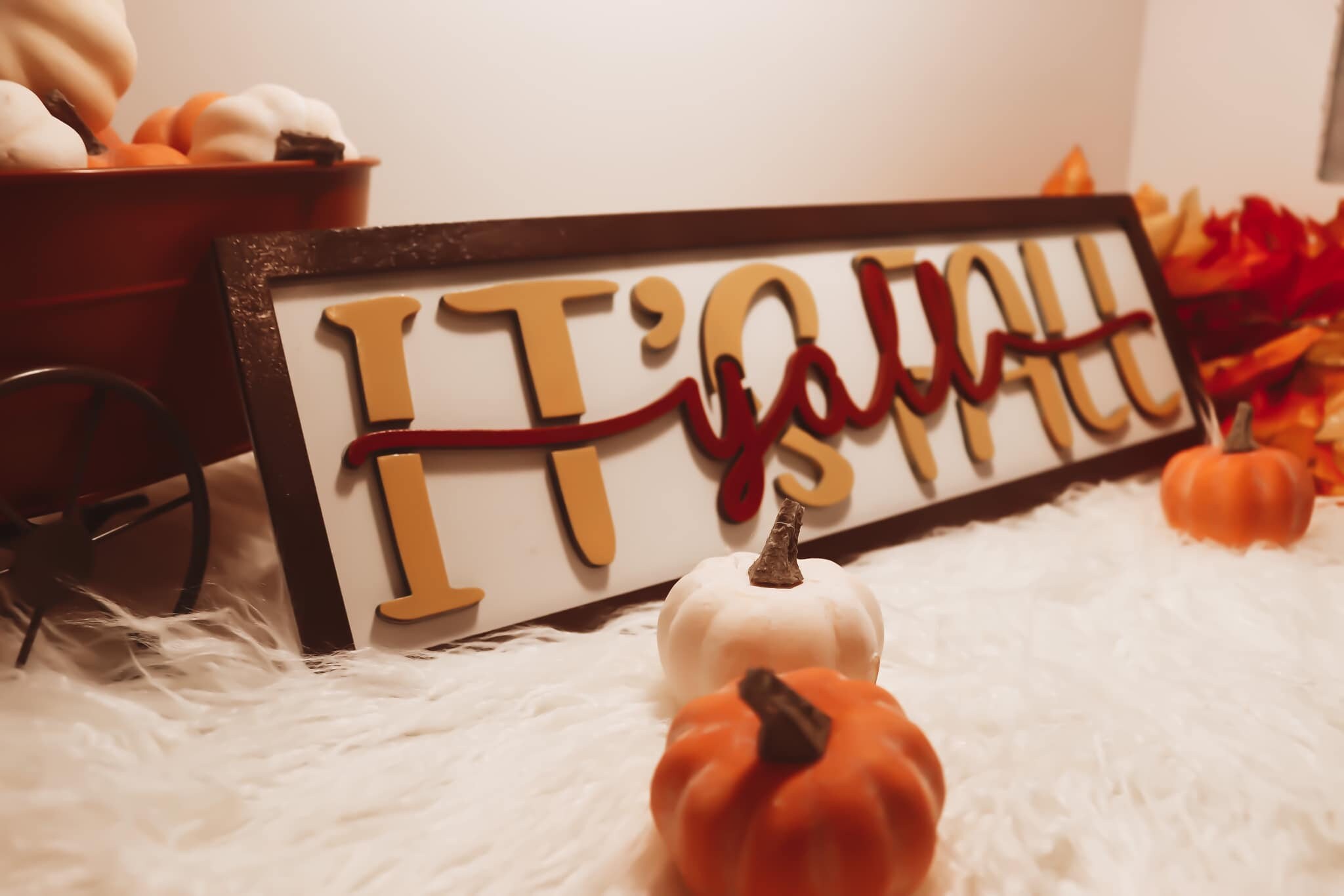 Its Fall Y'all Knockout Sign Sign 2 Layer-framed-digital - Etsy