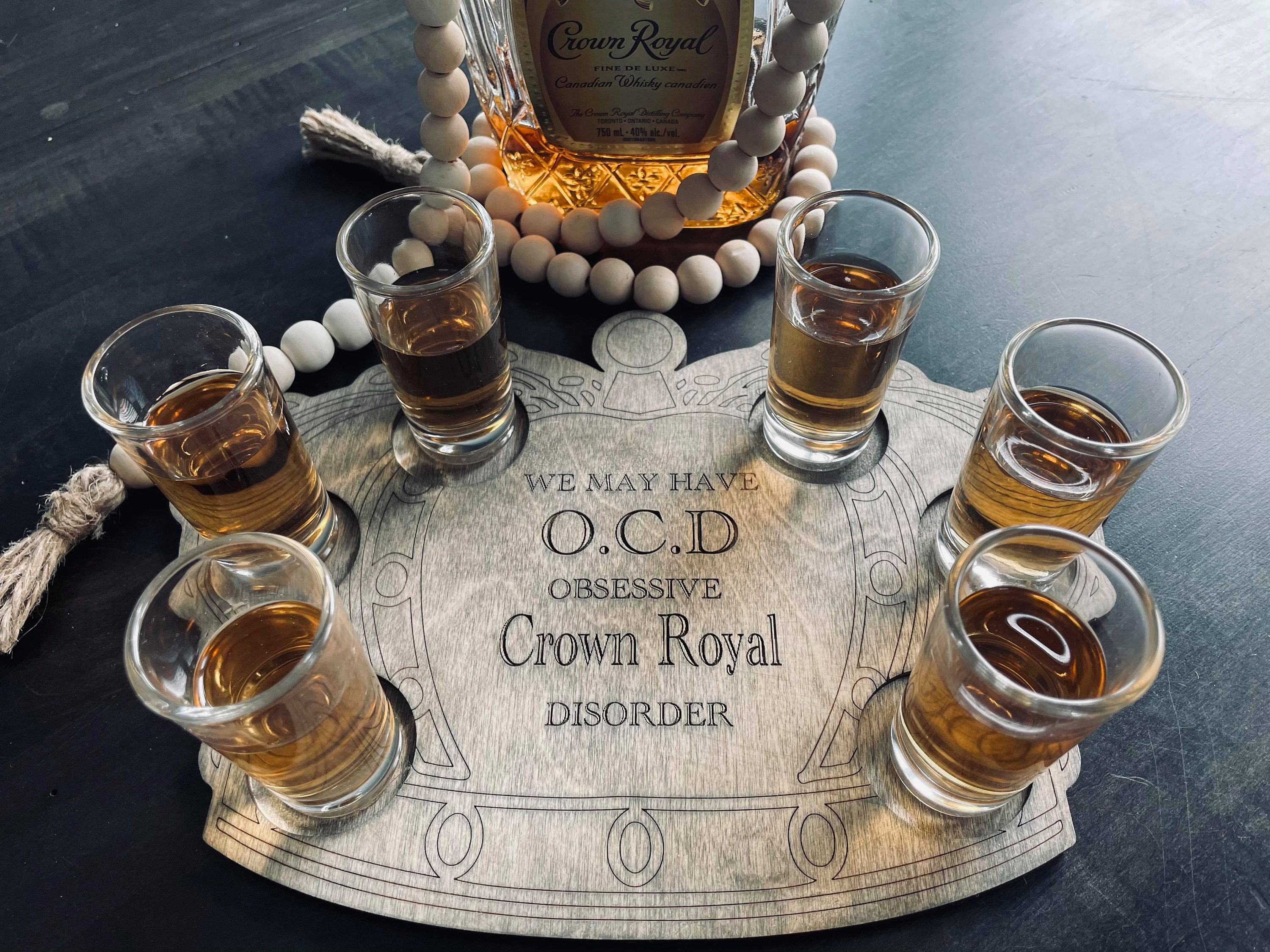 Crown Royal Tray-file for 456 and 7 Shot Glasses & 2 Glasses - Etsy