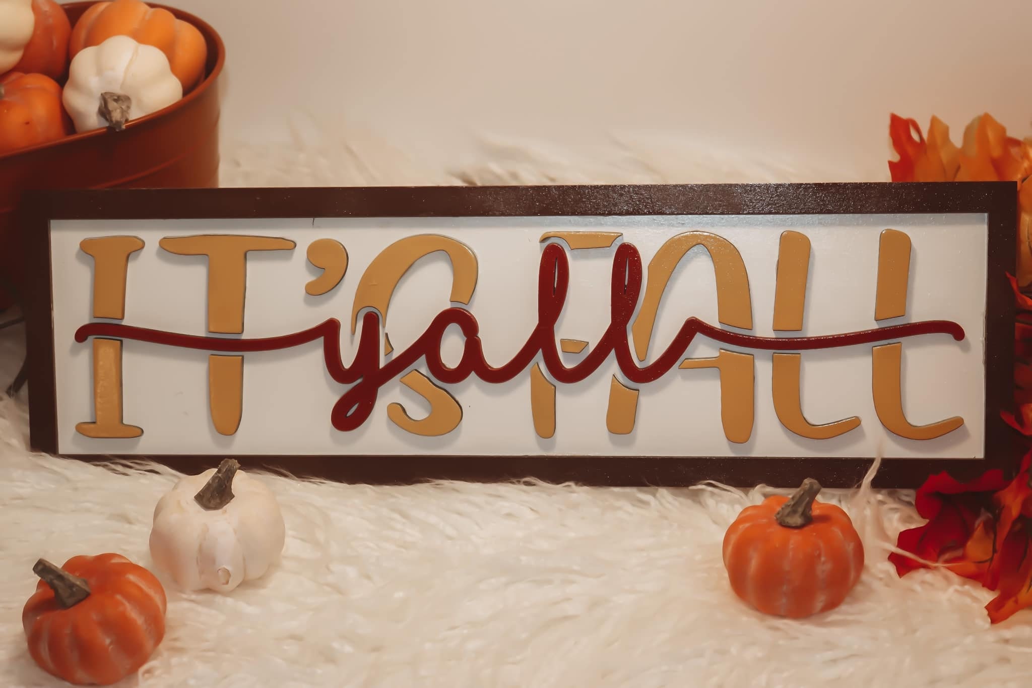 Its Fall Y'all Knockout Sign Sign 2 Layer-framed-digital - Etsy
