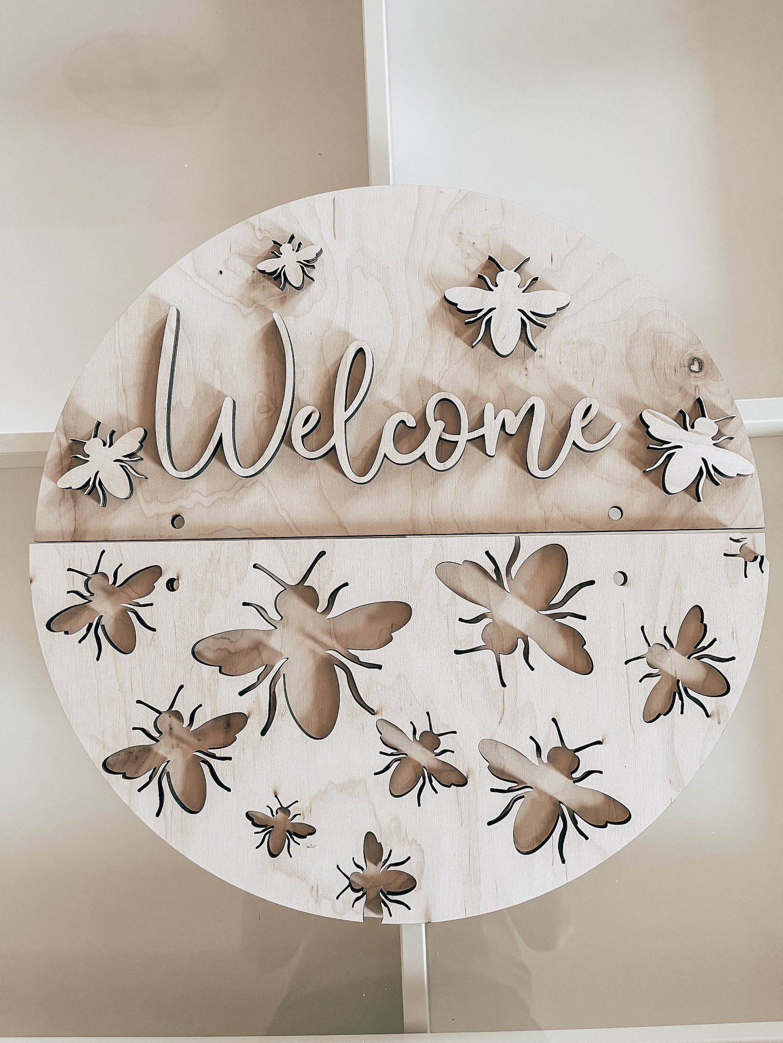 Bee Door Hanger-cute-bee-large Sign-all Glowforges-sign-2 - Etsy