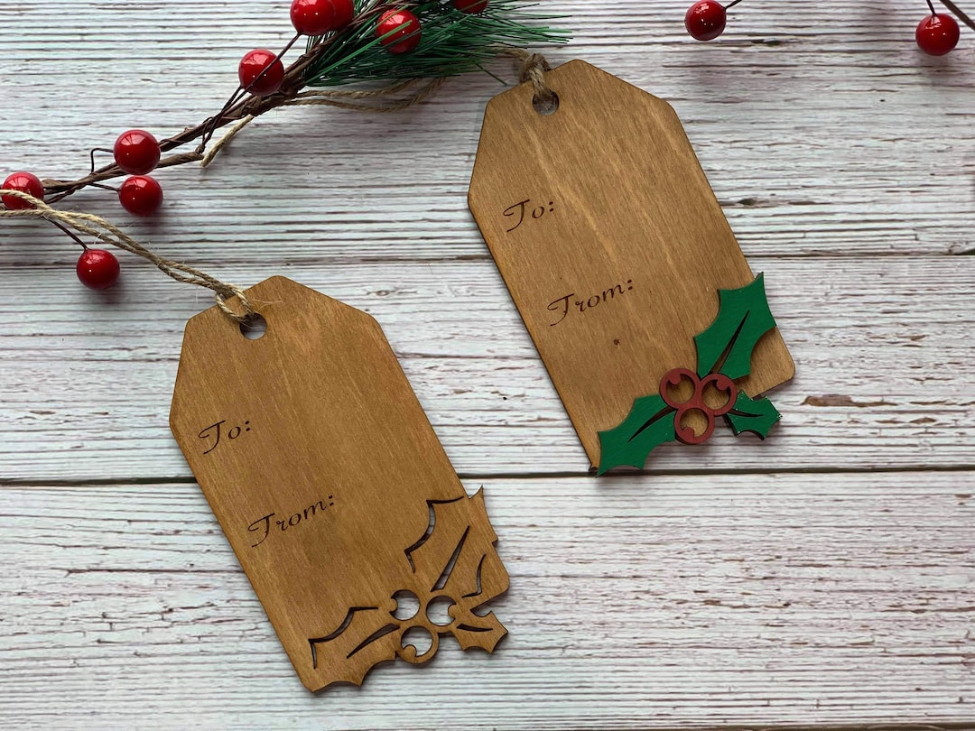 Holly to and From Tags -tag-santa-svg File -digital Download-glowforge ...