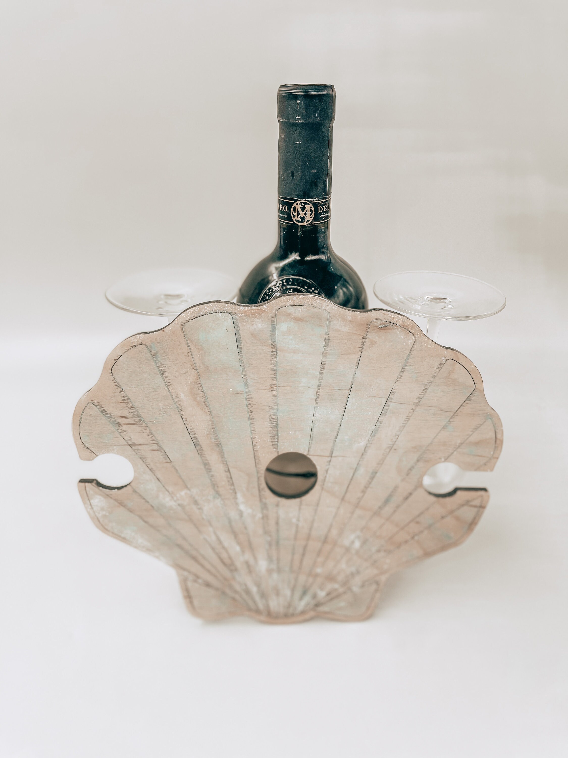 Seashell Wine Caddy-shell-summer-party-digital Download-glowforge-laser ...