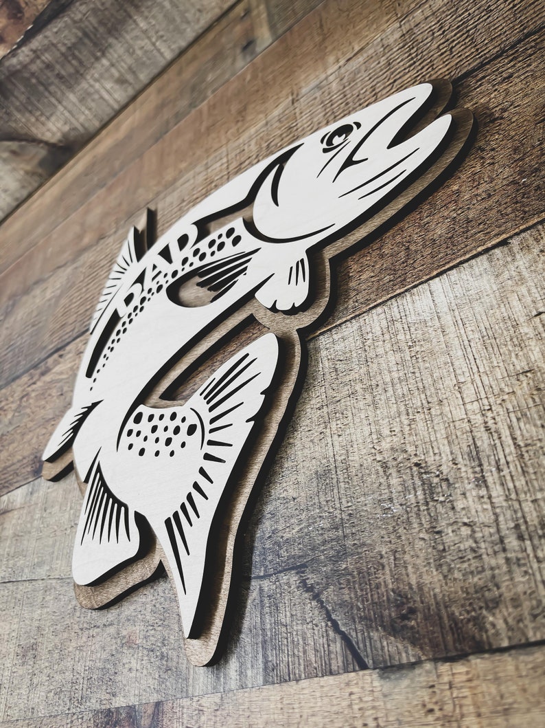 Trout Father's Day Sign-dad-grandpa-uncle-papa-blank One - Etsy