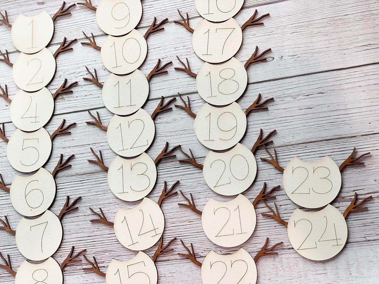 Snowman Snow Globe Interchangeable Christmas Countdown | Etsy