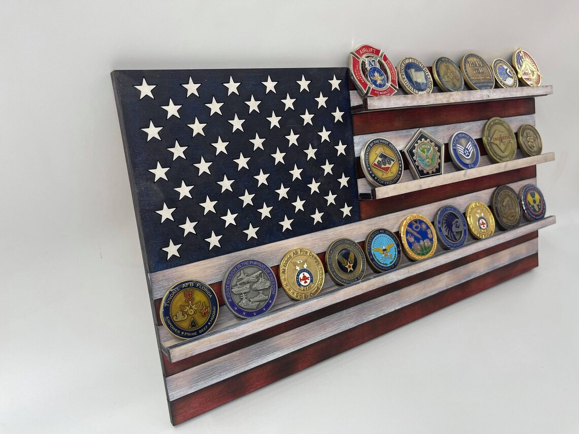 American flag Coin Holder Large and Small versions | Etsy