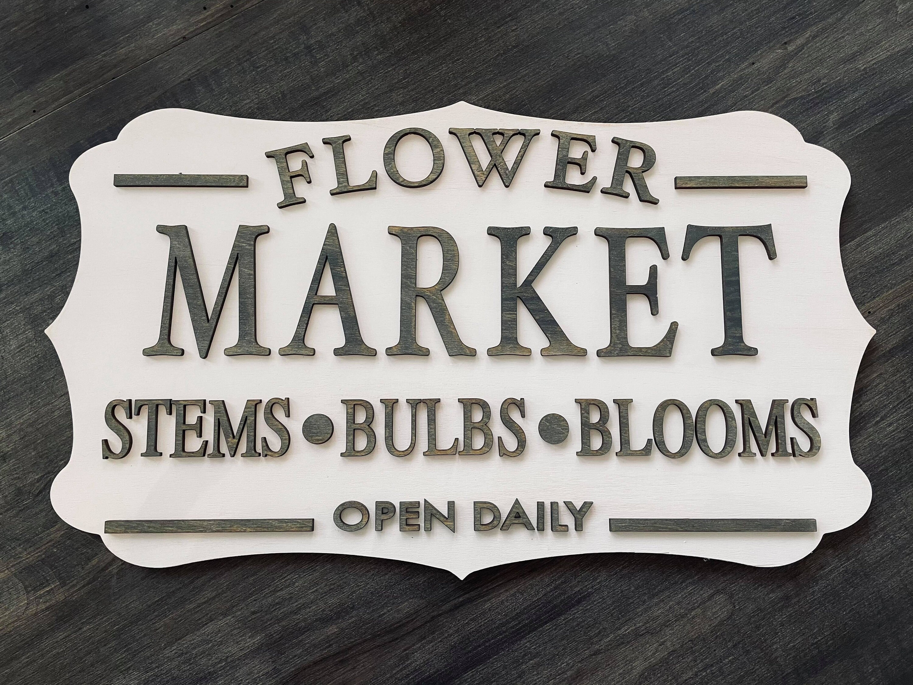 Flower Market-spring-sign-farmhouse-digital | Etsy