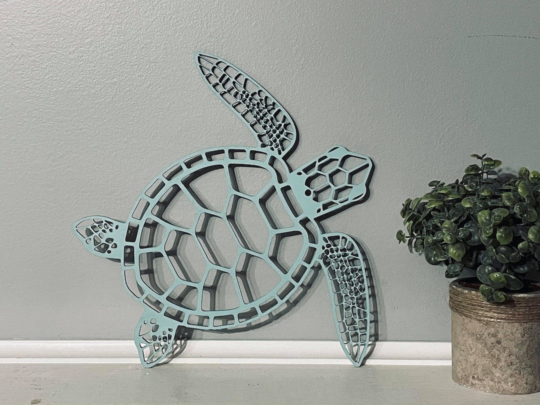 Sea Turtle-wall Decor-beachy-digital Download-glowforge-laser-svg - Etsy