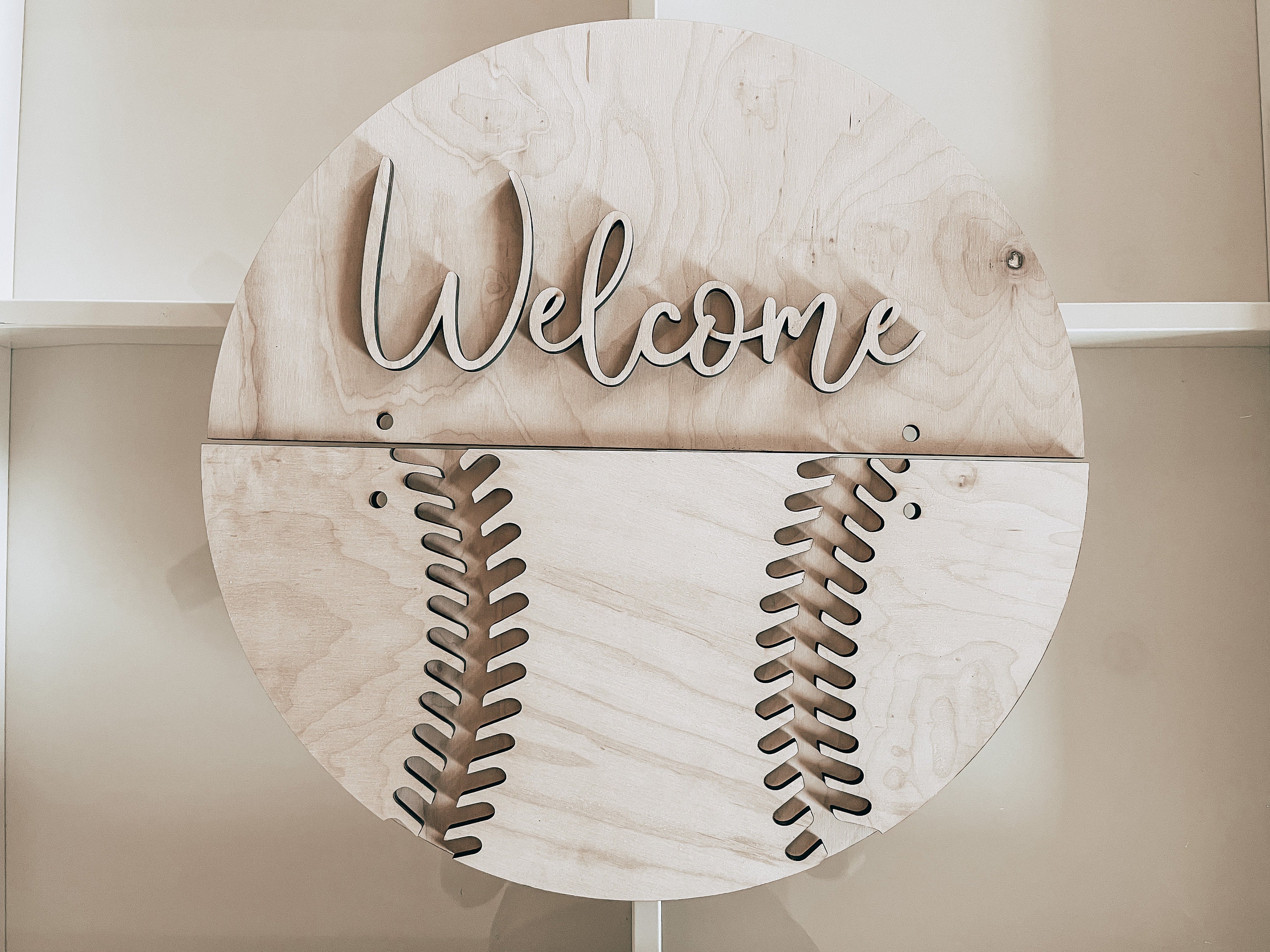 Baseball Door Hanger-cute-ball-large Sign-all - Etsy