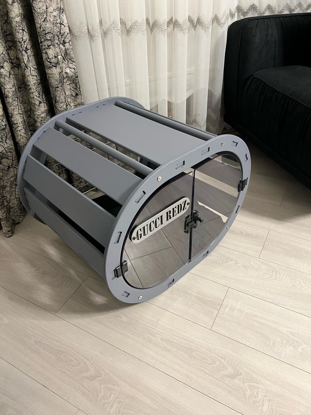 Gray Dog House, İndoor Dog House, Wood Dog Kennel, Wooden Dog Kennel ...