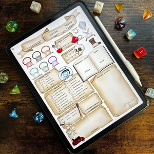 Digital TTRPG Character Sheets - Etsy