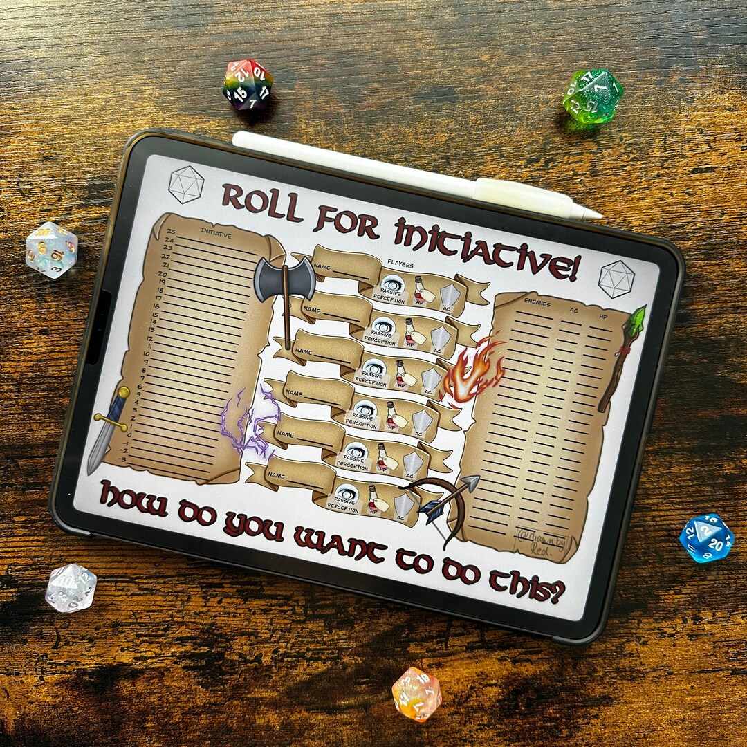 D&D Combat Tracker DIGITAL Dungeons and Dragons - Etsy