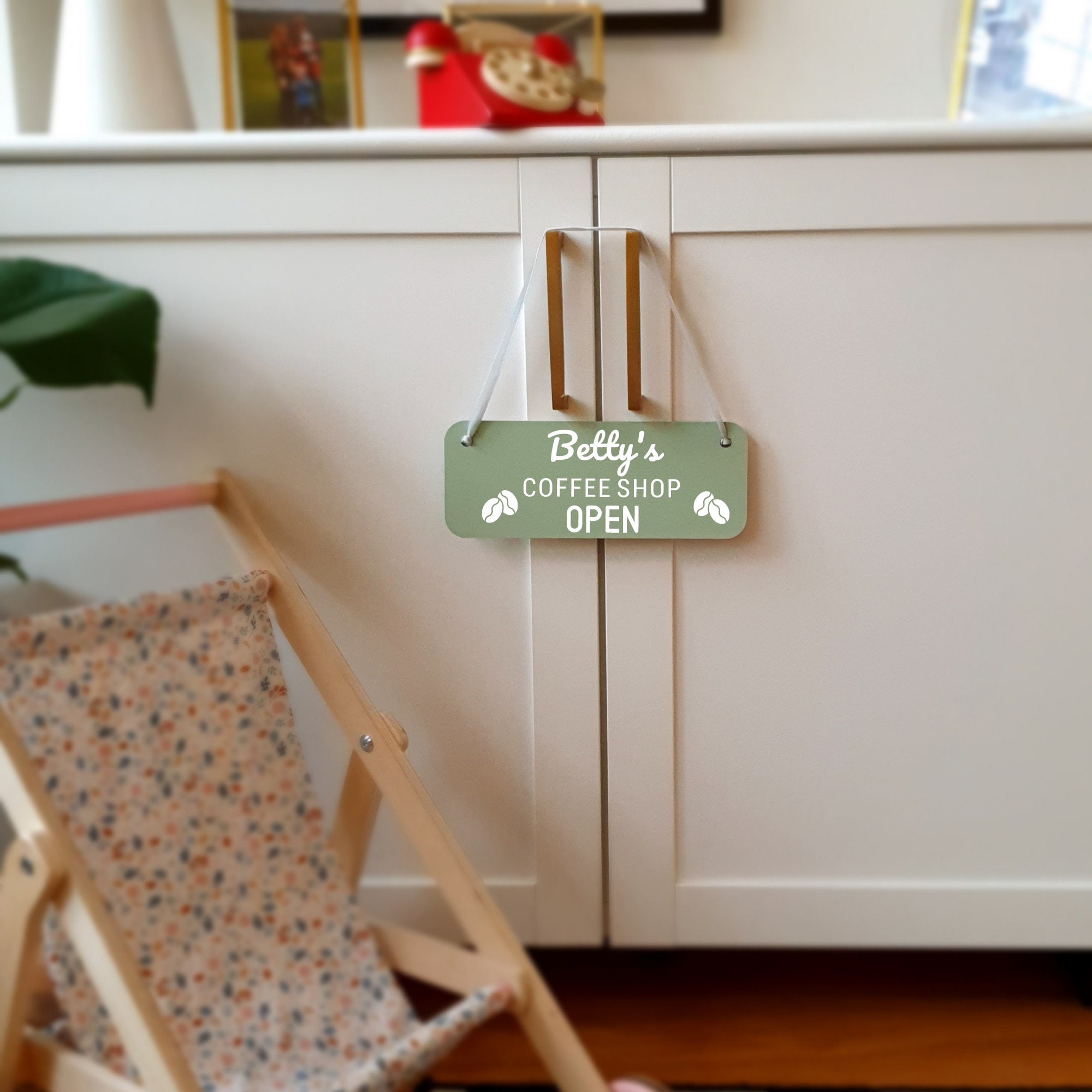 Personalised Coffee Shop Sign - Play Sign for Play Room - Personalise ...