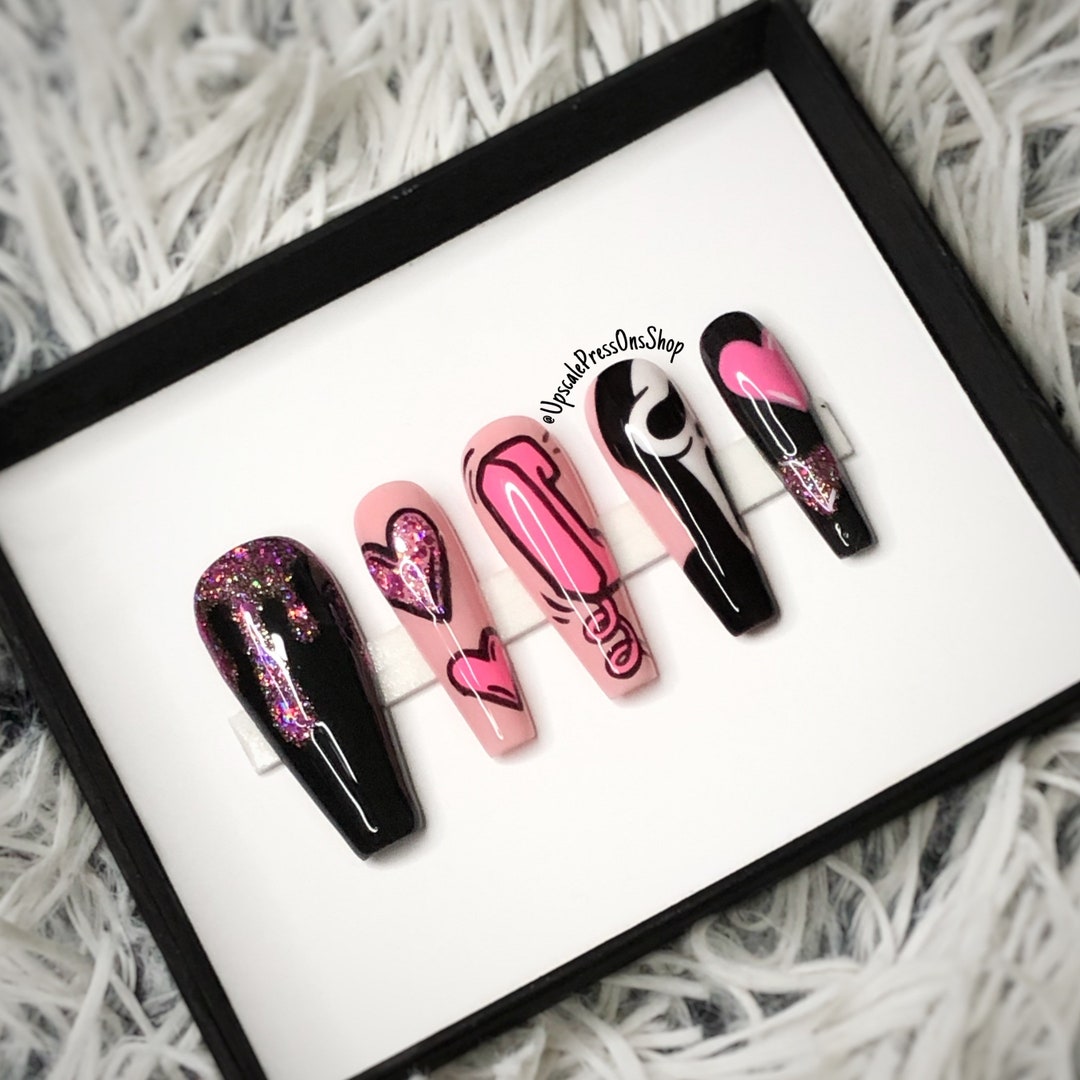 Press on Nails Press Ons Gel Press Ons Halloween Nails Fall Nails Hand ...