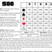 500 Five Hundred Card Game Rules & Scorecard {PDF - Printable} - Etsy