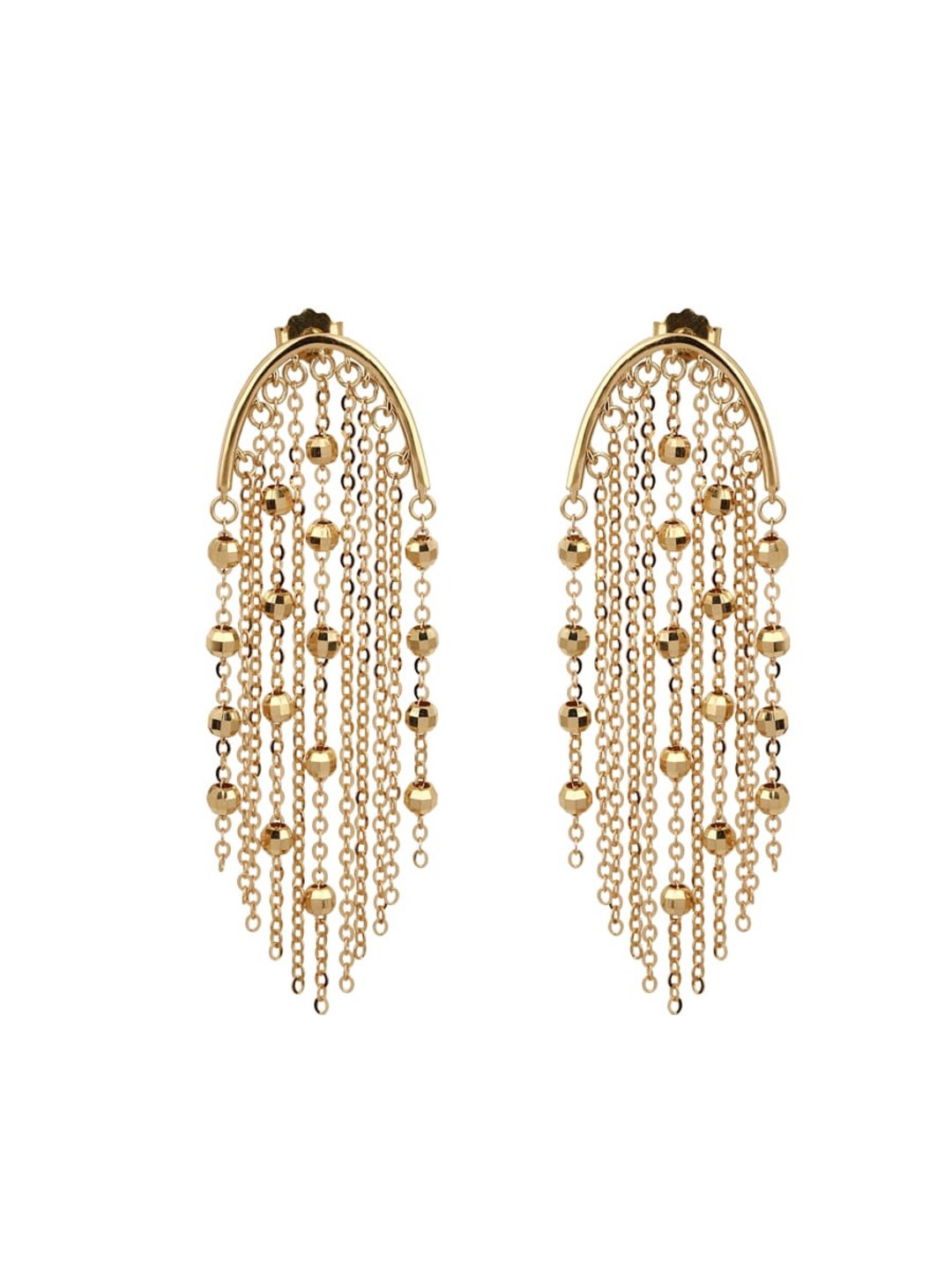 Dreamcatcher Pure 18K Gold Luxurious Waterfall Tassel Earrings for ...