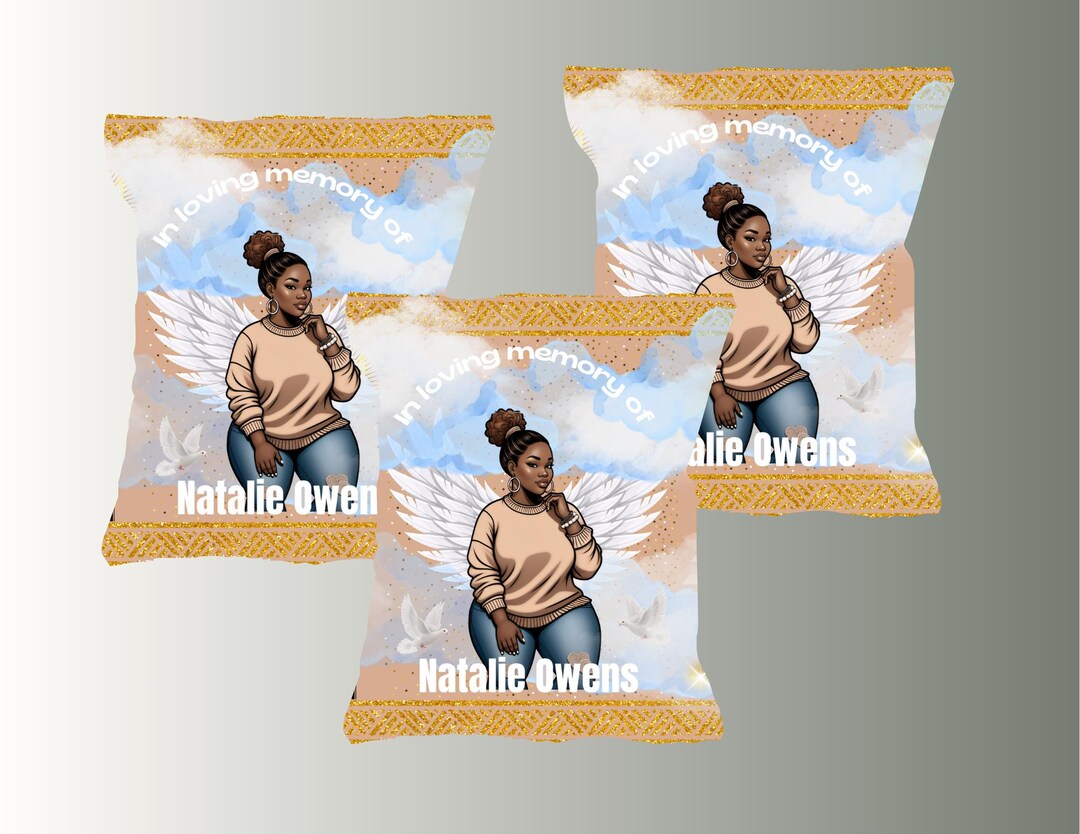 In Memory of Chip Bag Template - Etsy