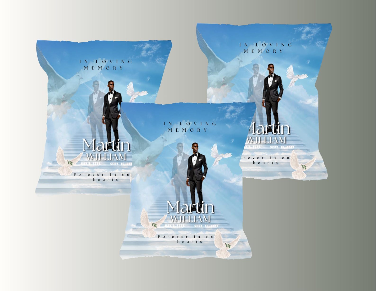 Memorial Chip Bag Template - Etsy
