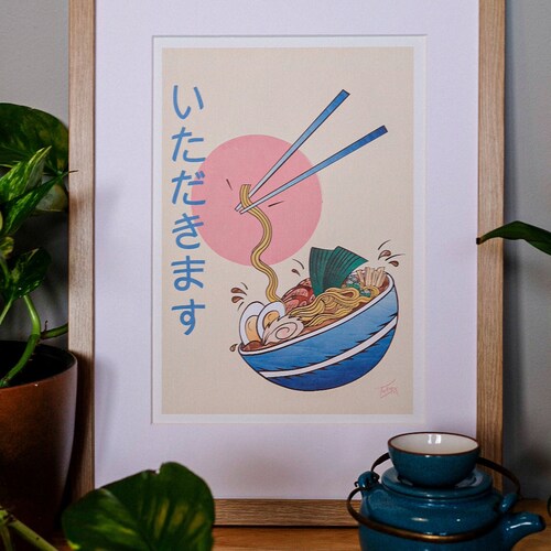 Japanese Ramen Art Print A5 /A4 / A3 Size Kitchen Wall Art - Etsy