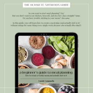 A Beginner's Guide to Meal Planning | Ebook, Digital Download, 50 ...