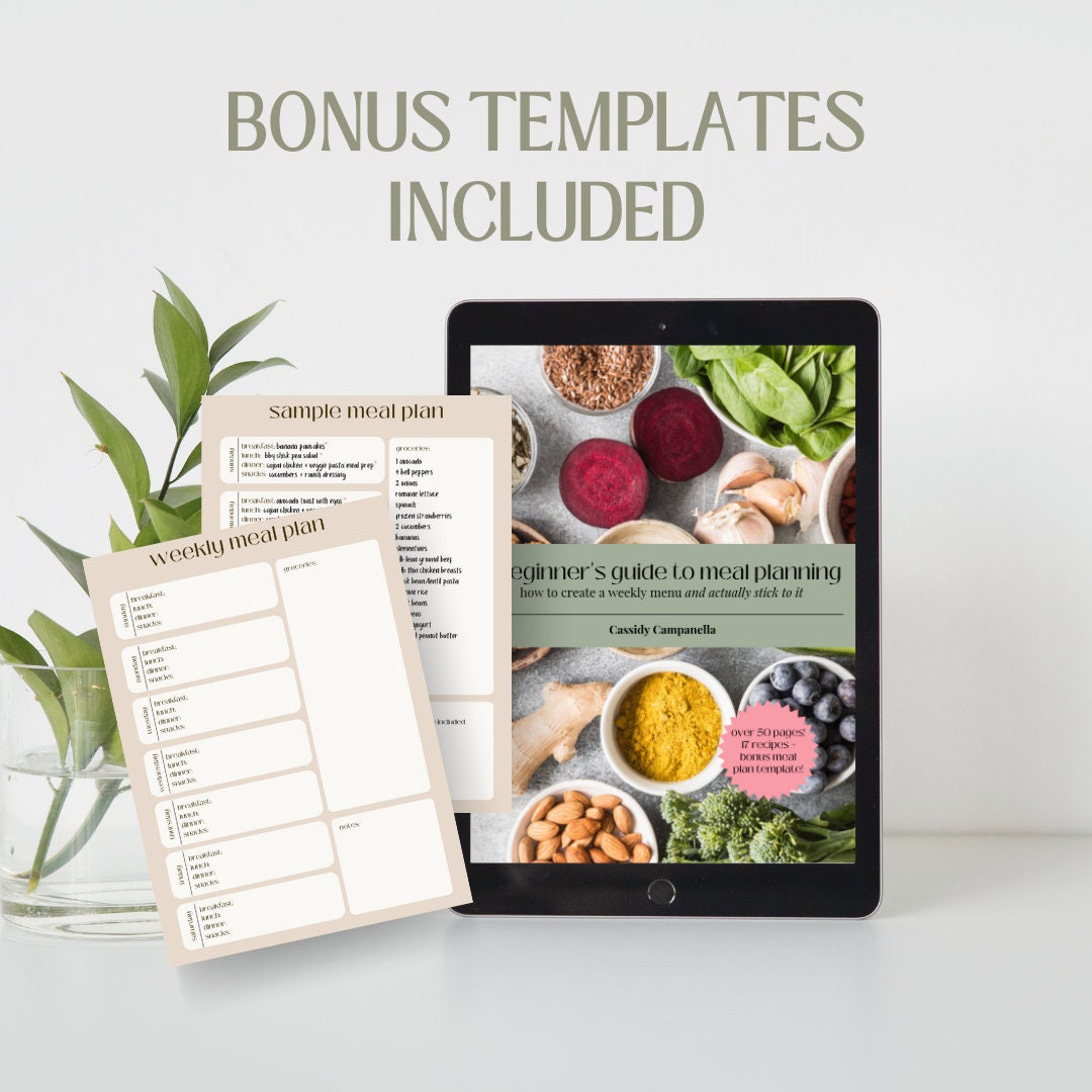 A Beginner's Guide to Meal Planning | Ebook, Digital Download, 50 ...