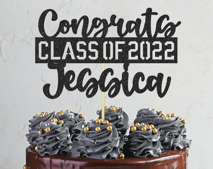 Class of 2022 Cake Topper, 2022 Graduation Cake Topper, Personalized ...