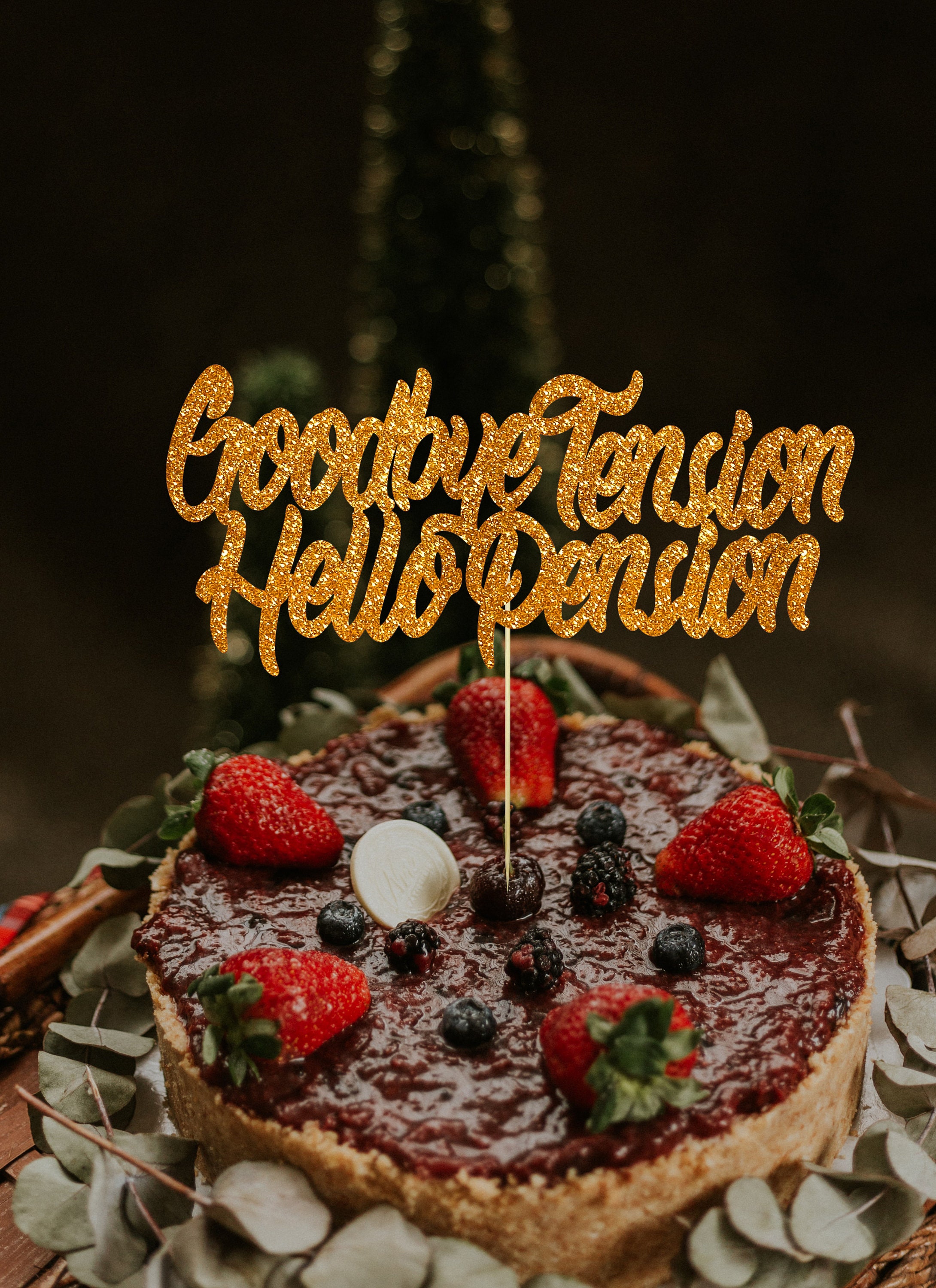 Goodbye Tension Hello Pension Cake Topper Personalized Cake | Etsy