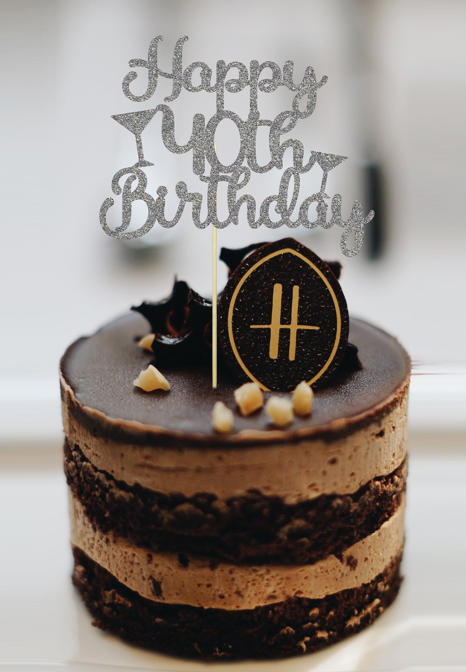 Happy 40th Birthday Cake Topper Happy Birthday Any Age Cake | Etsy