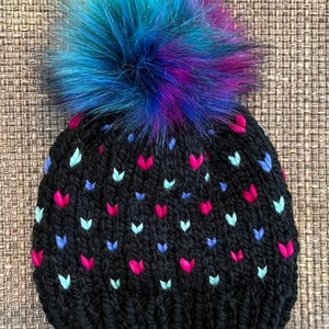 Northern Lights Fair Isle Beanie With Pompom - Etsy