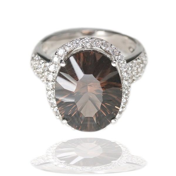 Smokey Topaz Ring - Etsy