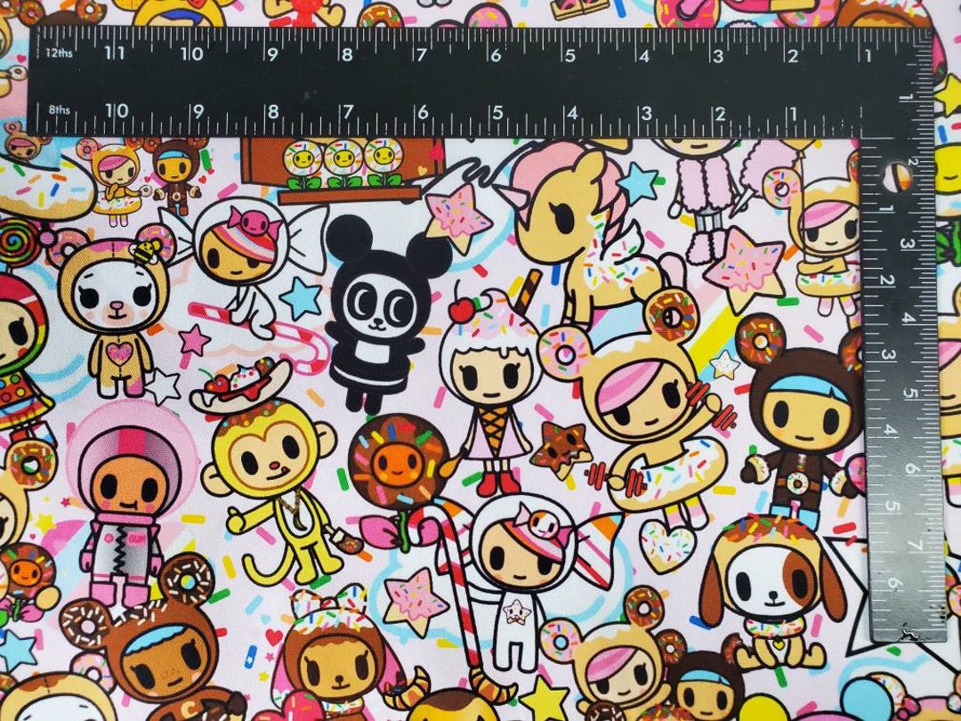 Moofia Tokidoki Donutella Snacks Fabric Tumbler Cut Cotton Canvas 9L X ...