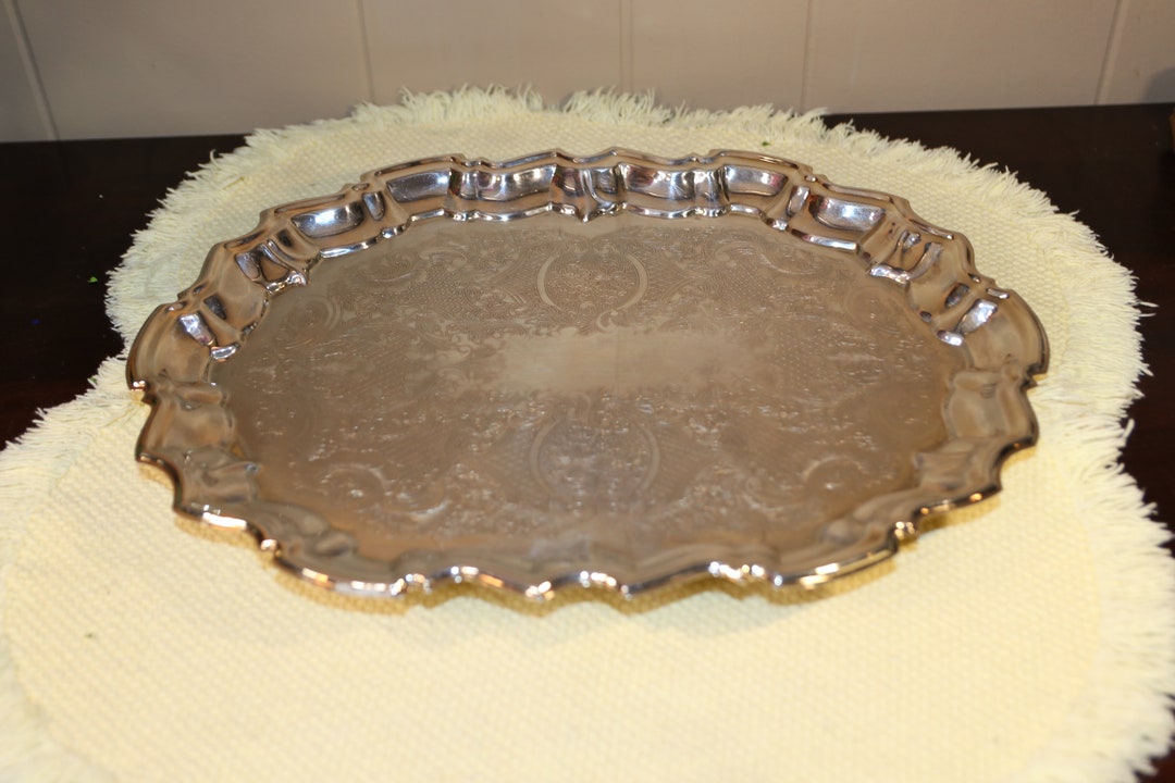 Kent Silversmiths 14.5 in Silver Plated Tray. - Etsy