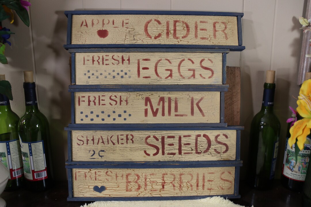 5 Vintage Farm House Chic Wooden Signs, Articles for Sale. - Etsy