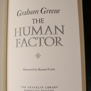 The Human Factor, Graham Greene, Franklin Library, Leather Bound, Gold ...