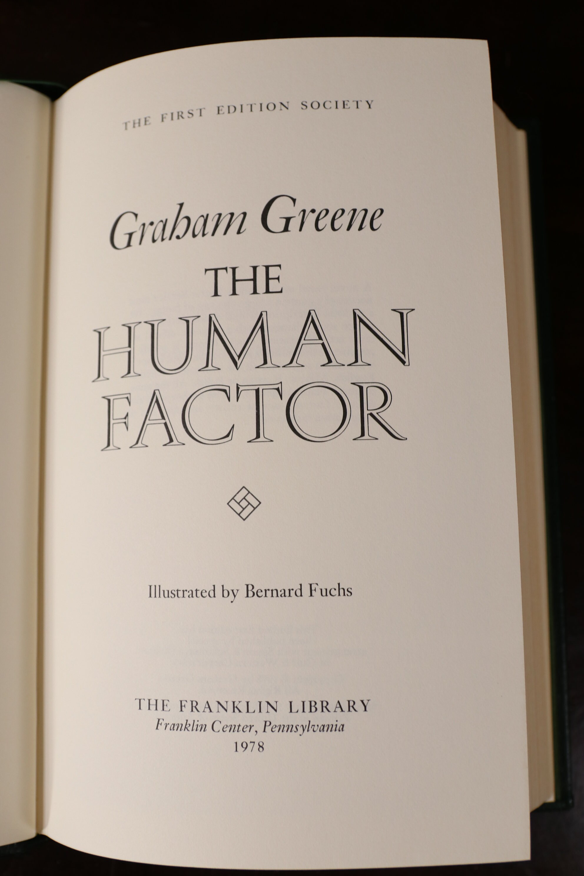 The Human Factor, Graham Greene, Franklin Library, Leather Bound, Gold ...