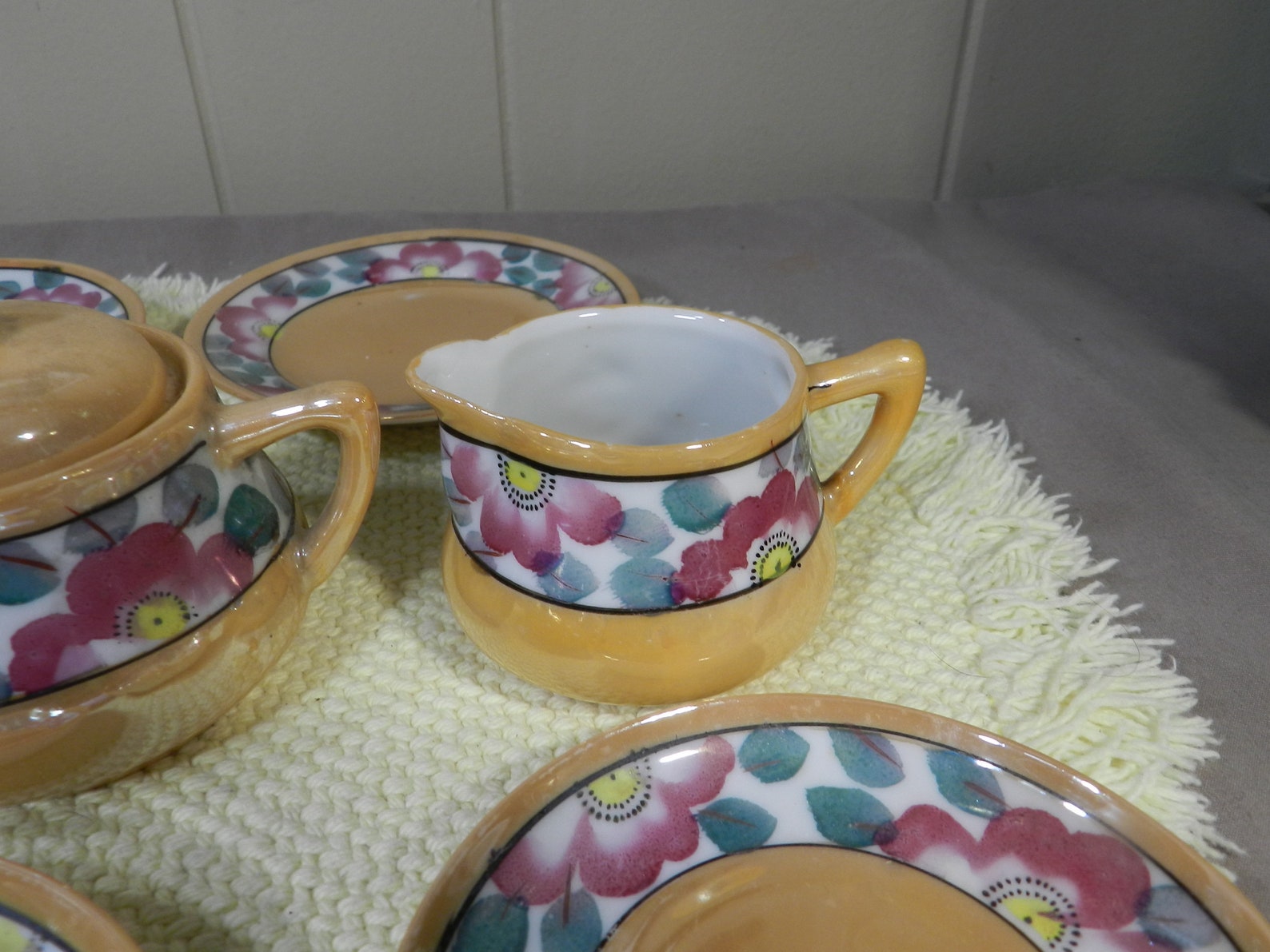 TA Made in Japan Orange Lusterware With Pink Floral Pattern. - Etsy