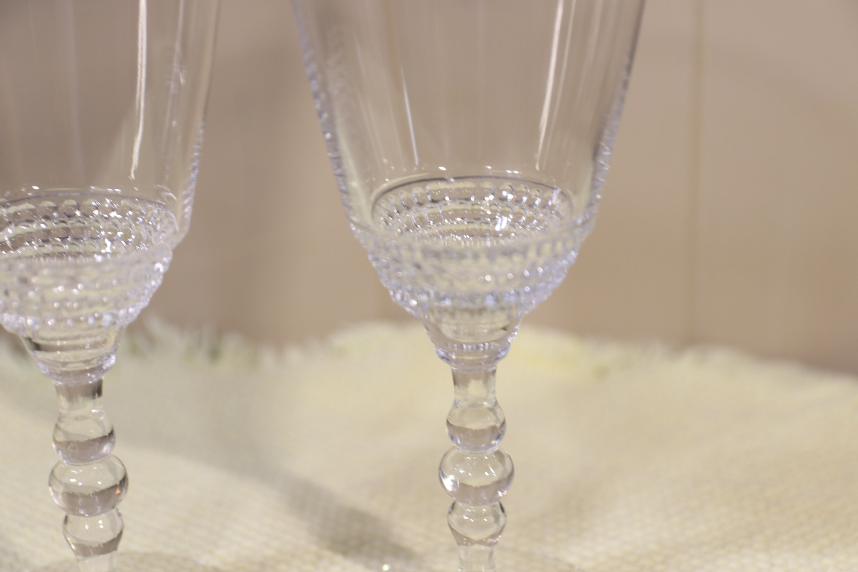 Duncan & Miller Teardrop Water Goblets, Clear Pressed Glass, Circa 1940 ...