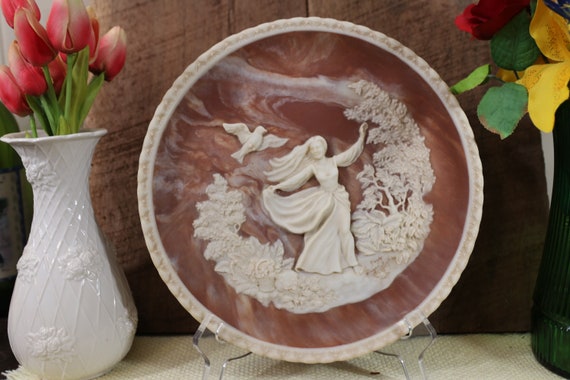 Incolay Stone Collector's Plate by Gayle Bright Appleby - Etsy