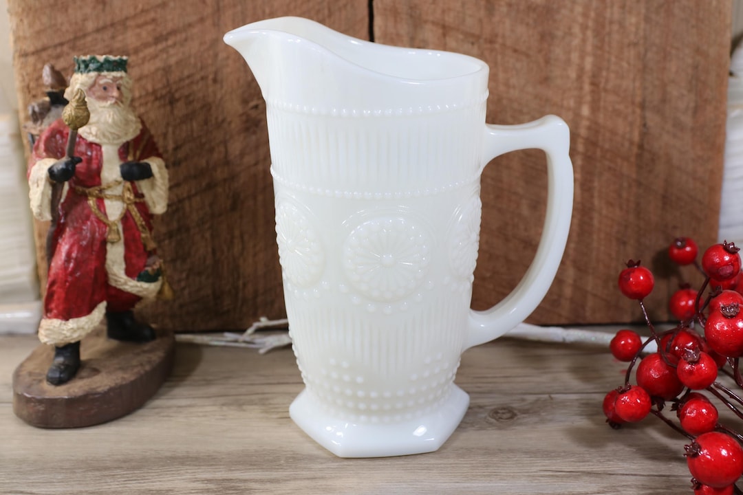 Adeline Milk Glass 54oz Pitcher by Pioneer Woman Glass. Gorgeous ...