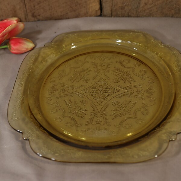 Amber Glass Plates - Etsy