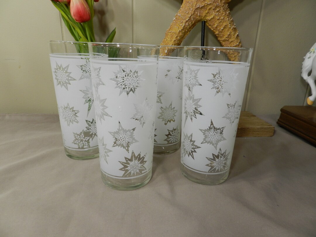 Atomic Snowflake 16oz Glass Tumblers by Federal Glass - Etsy